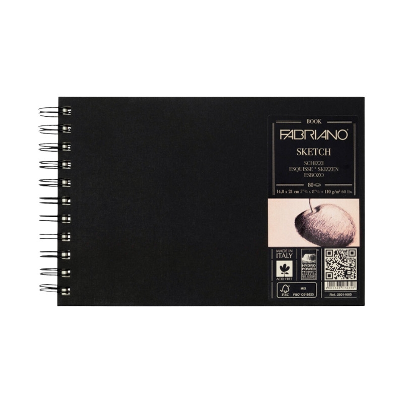 Blok sketch book spirala 21x14,8cm 80L 110g Fabriano 28014660