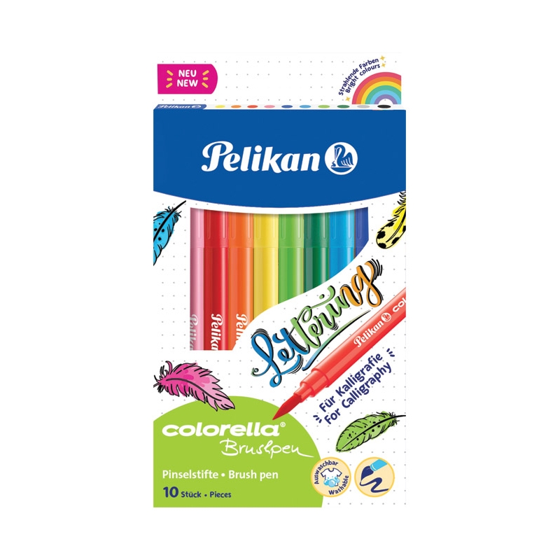 Flomaster školski 10boja karton Colorella Super Brush Pelikan 814577 blister