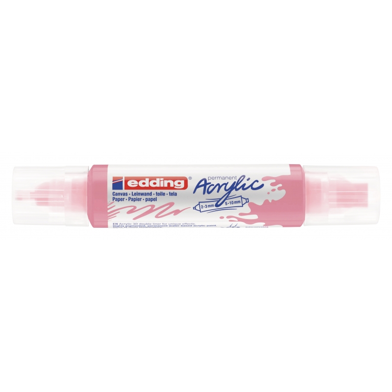 Akrilni marker E-5400 double-liner sa dva vrha Edding nežno roze