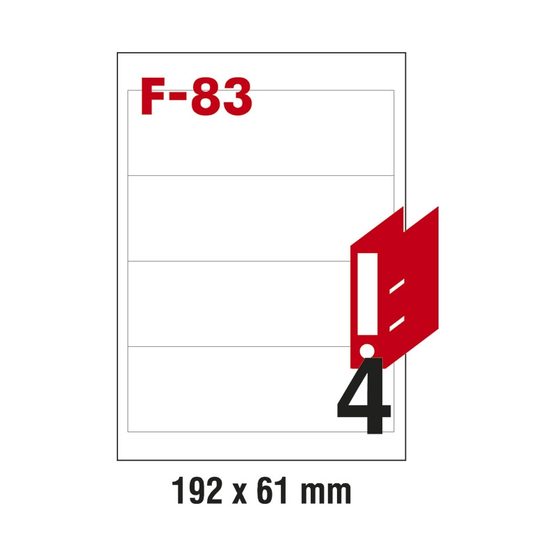 Etikete ILK za registratore 192x61mm pk100L Fornax F-83