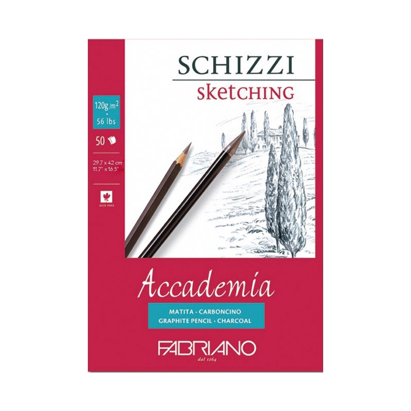 Blok accademia schizzi sketching 29,7x42cm 50L 120g Fabriano 41122942