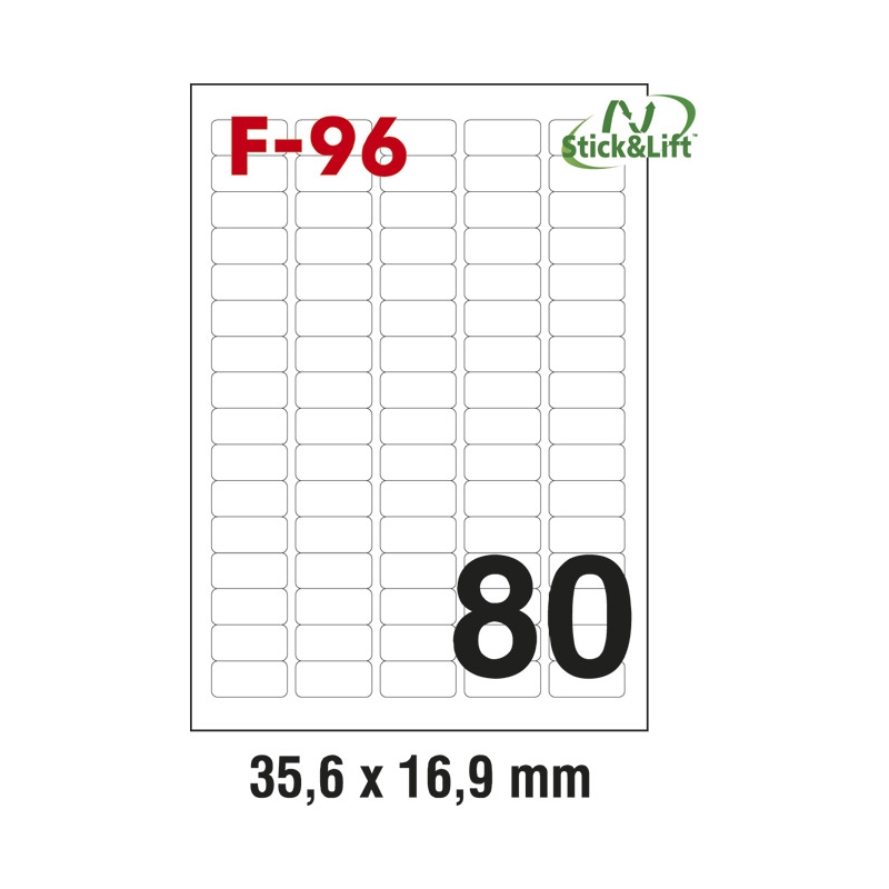 Etikete ILK 35,6x16,9mm odlepljive pk100L Fornax F-96