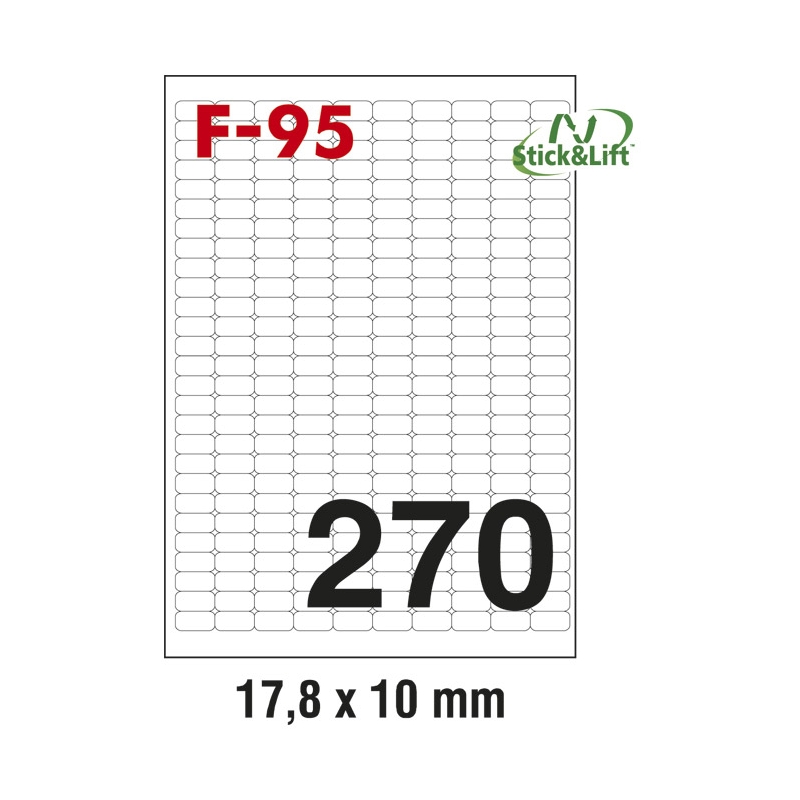 Etikete ILK 17,8x10mm odlepljive pk100L Fornax F-95