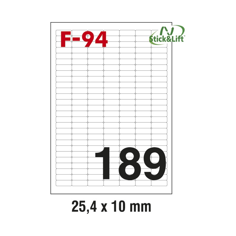 Etikete ILK 25,4x10mm odlepljive pk100L Fornax F-94