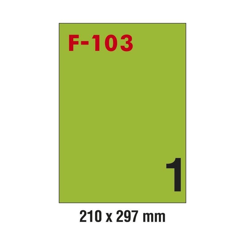 Etikete ILK 210x297mm pk100L Fornax F-103 zelene