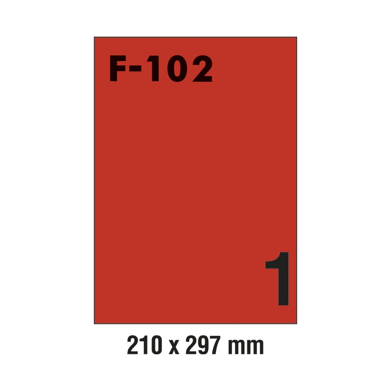 Etikete ILK 210x297mm pk100L Fornax F-102 crvene