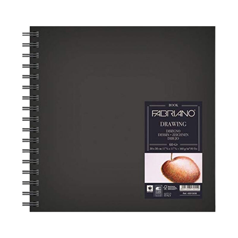 Blok drawing book spirala 30x30cm 60L 160g Fabriano 43213030