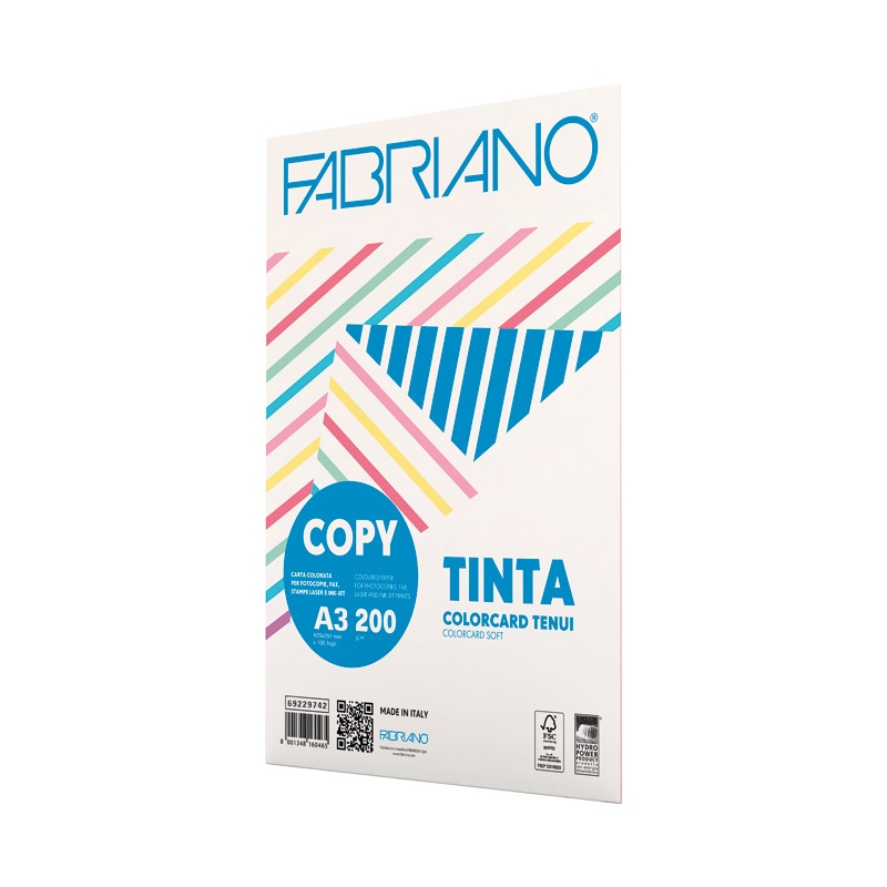 Fotokopir papir Copytinta A3 200g pk100 Fabriano 69229742 pastelna mešavina 5boja