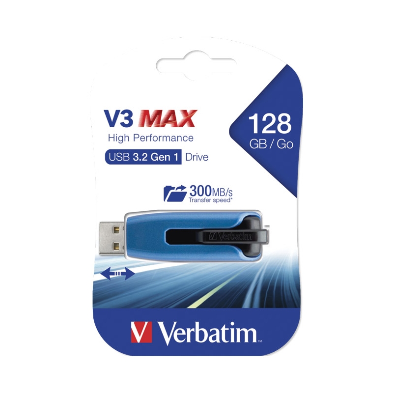 Memorija USB 3.0 128Gb V3 MAX Verbatim 49808 plava blister