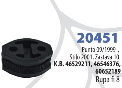 Zakačka auspuha 20451
