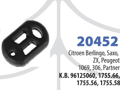 Zakačka auspuha 20452