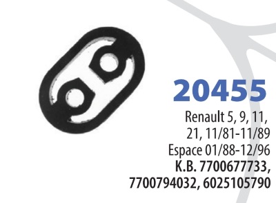 Zakačka auspuha 20455