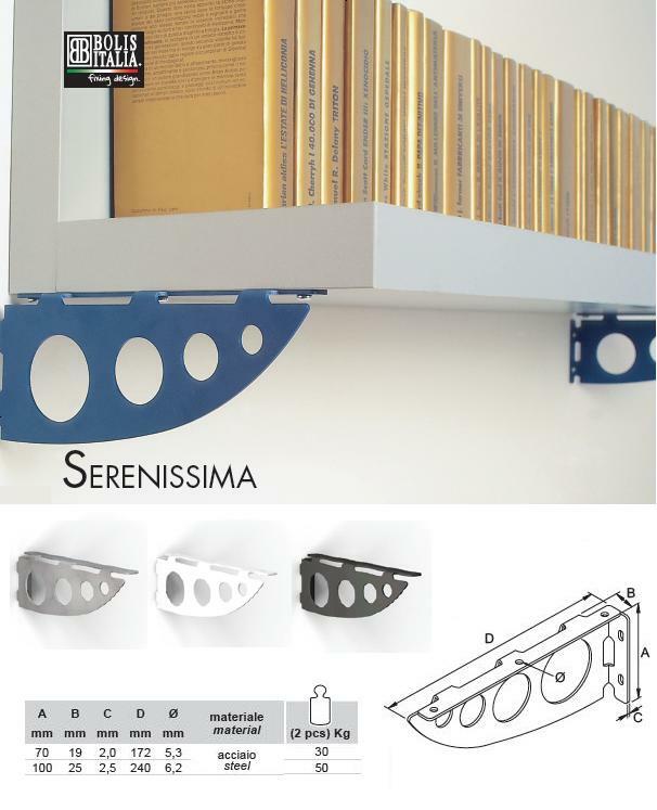 NOSAČ POLICE BOLIS SERENISSIMA-18cm- BELI