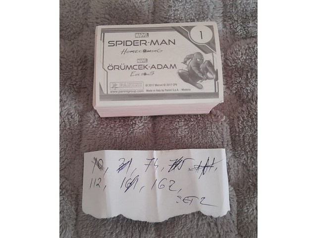 Spiderman Homecoming, Panini, 2017, 189/192 Set