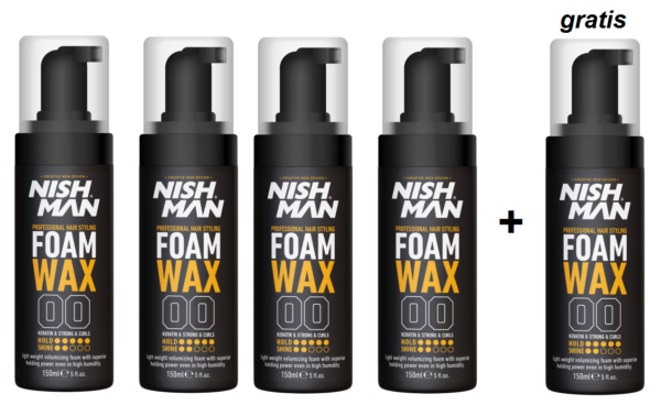 Nishman Hair Foam Wax 4+1gratis