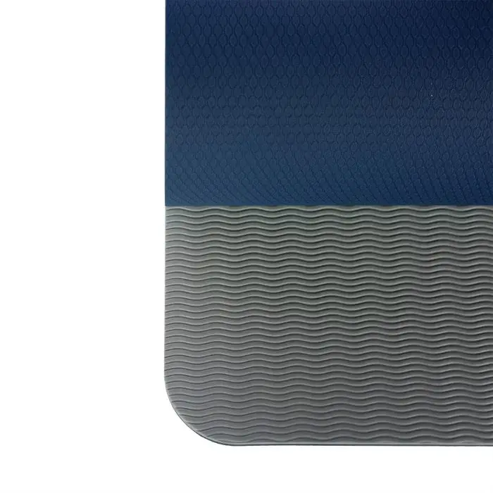 Podloga za vežbanje Dual Yoga Mat Grey/Blue – GymBeam