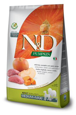 N&D Pumpkin Medium&Maxi Adult Boar&Apple