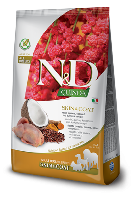 N&D Quinoa Sckin&Coat Quail,Coconut & Curcuma