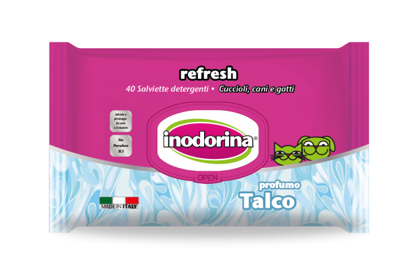 Inodorina refresh -vlažne maramice Miris pudera