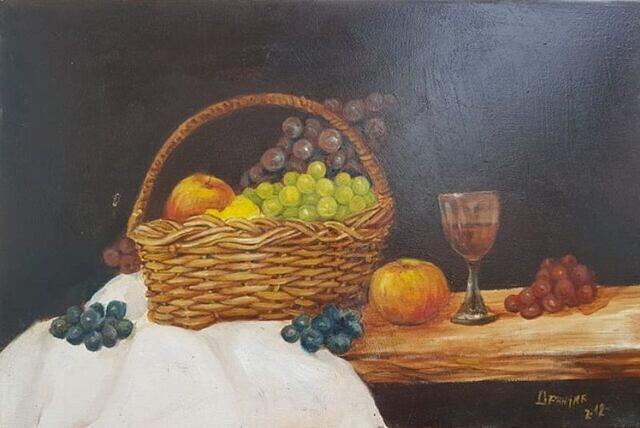 Kompozicija 2, Zarko Drincic, ulje na platnu, 30x45 cm, sertifikat, 140 eura