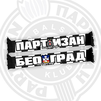 Ćirilični šal svileni "Samo jedan klub" FK Partizan 4117