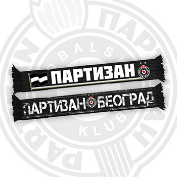 Ćirilični šal svileni "Partizan Beograd" FK Partizan 4118