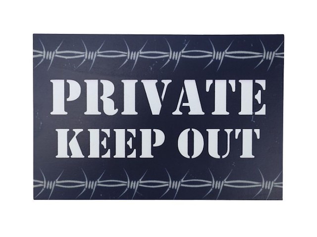 Ukras Za Zid Private Keep Out