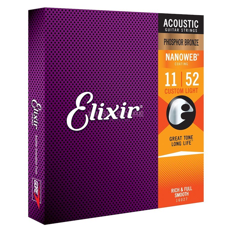 Elixir 16027 Nanoweb 011-052 žice za akustičnu gitaru