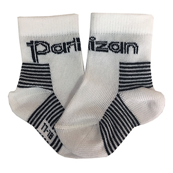 Čarapice za bebe "Partizan bele" 2122