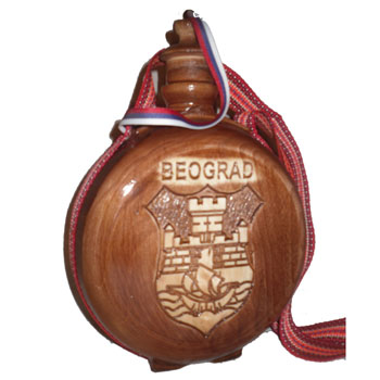 Drvena čutura "Beograd" 0.7 l