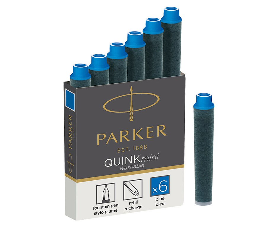 PARKER patrone mini blu 6/1