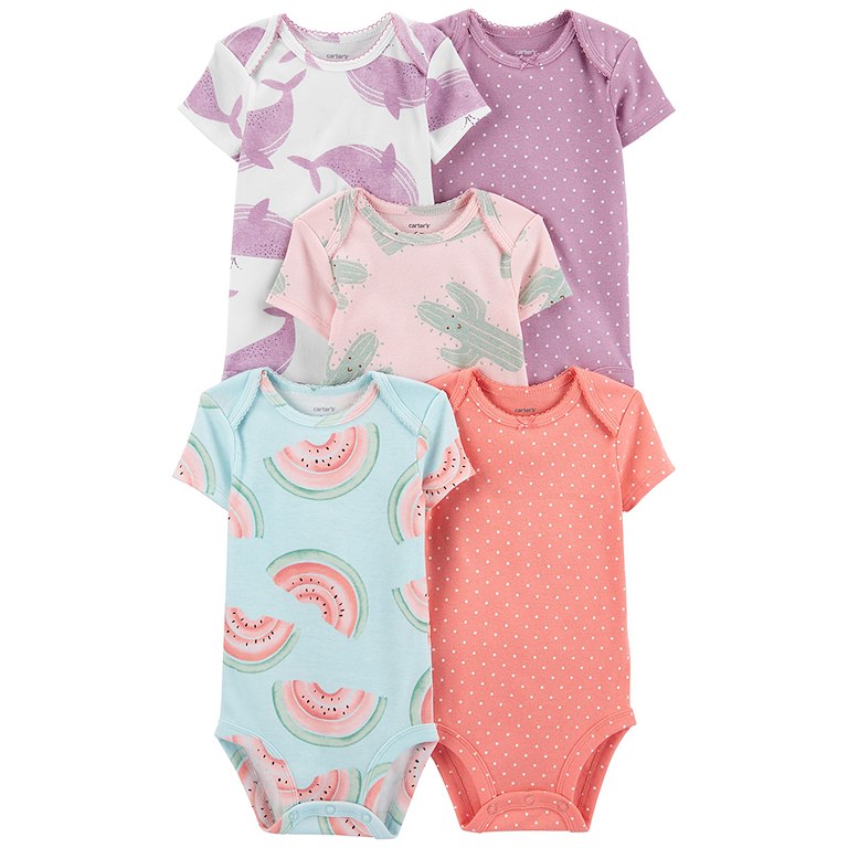 Carter's bodi za bebe devojčice - set od 5 kom. BZ22M1N690210