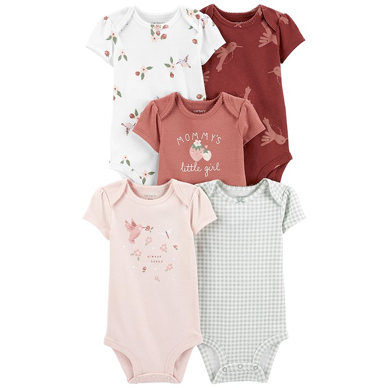 Carter's bodi za bebe devojčice - set od 5 kom. BZ22M1N680510