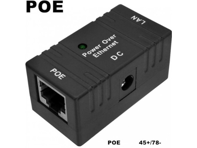 POE-INJ-4810 Gembird 48V/1A 130W, 100mbps passive POE injector od 5~48V, konektor 5.5x2.1mm
