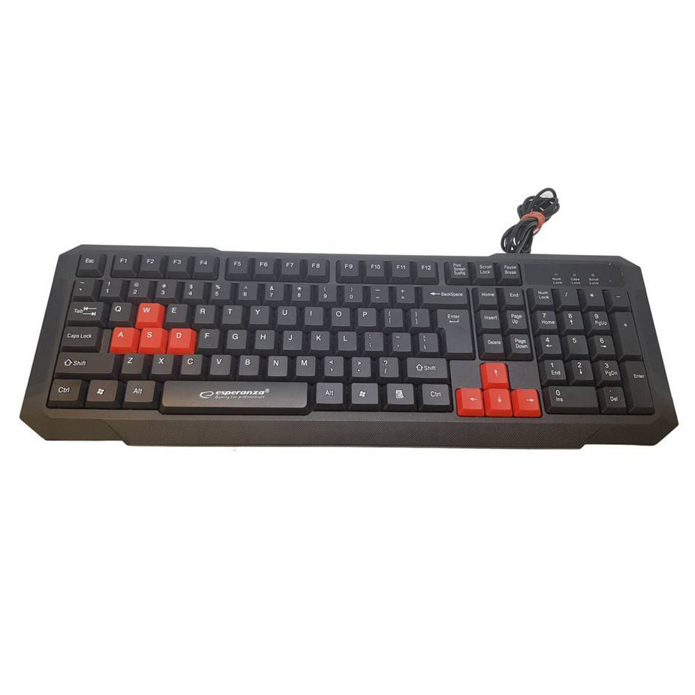 Esperanza Žična USB gejmerska tastatura Aspis Red EGK102R