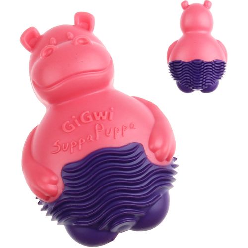 GiGwi igračka za pse Suppa Puppa Hippo Pink - Ljubičasti 9 cm