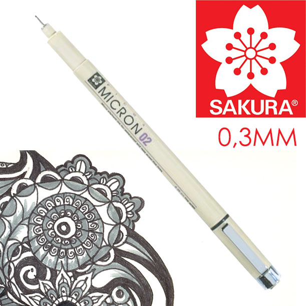 Flomaster za tehničko crtanje SAKURA Pigma Micron BLACK - razne debljine