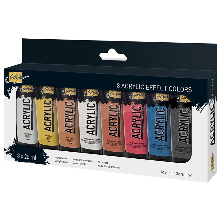 Akrilna boja Solo Goya Effect / set 8 x 20 ml