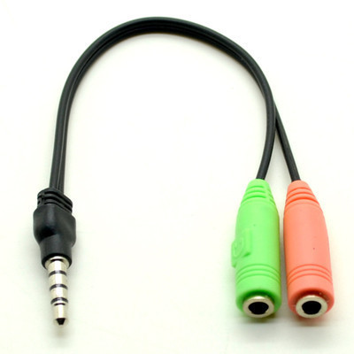 3.5mm Audio Splitter Cable Adapter Male to Dual Female (Kombinovani audio ulaz za mikrofon i slušalice)
