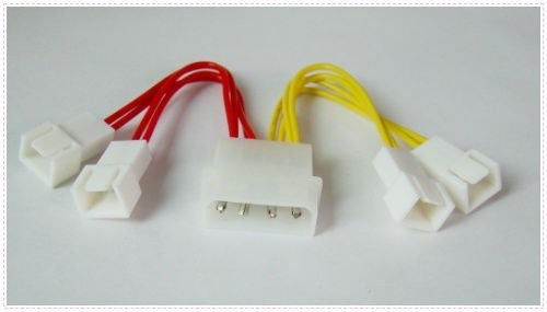4 x 3-pin to 4-pin (Molex) Fan Adapter Power Cable (5V/12V)