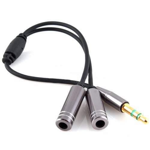 Premium Quality 3.5mm Audio Splitter Cable Adapter Male to Dual Female