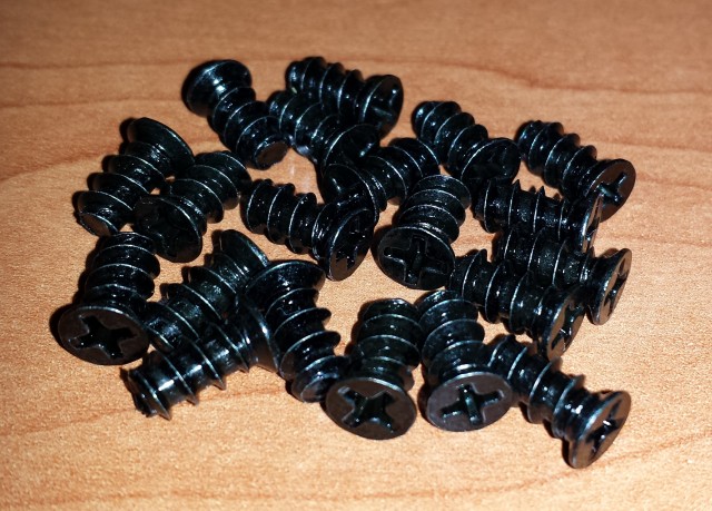 20 x Case Fan Screws (šrafovi za kulere, 20 komada, crne boje)