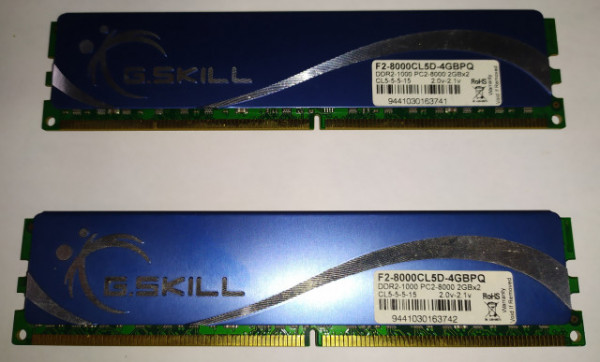 G.Skill 2x2GB DDR2 1000MHz CL5