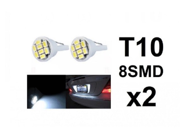 LED Sijalica - T10 pozicija - 8 SMD 2kom