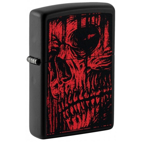 Zippo Black Upaljač Red Skull Design