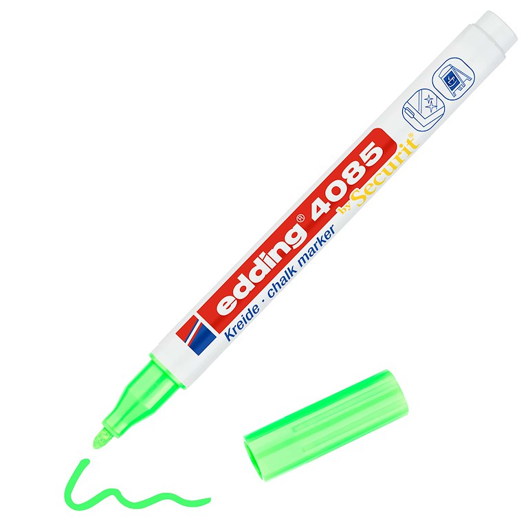 Marker za staklo CHALK MARKER E-4085 1-2mm neon zelena Edding