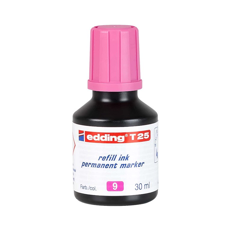 Refil za markere E-T25, 30ml roze Edding