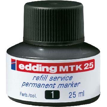 Refil za permanent markere E-MTK 25, 25ml crna Edding