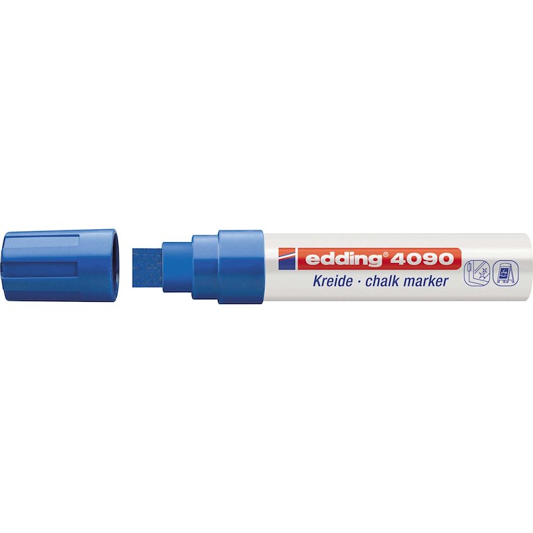 Marker za staklo CHALK MARKER E-4090 4-15mm plava Edding