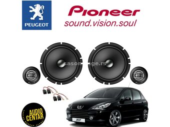 Peugeot 307 komplet zvucnika Pioneer TS-A CS